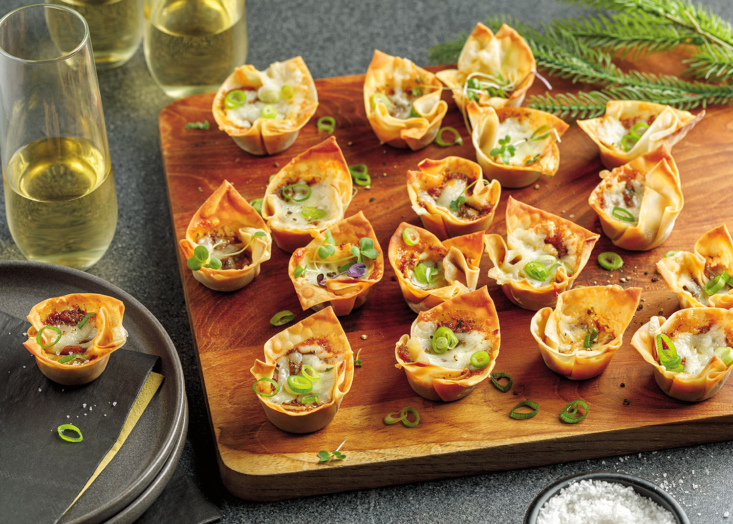 Bouchées de wontons au canard effiloché - Canards du Lac Brome