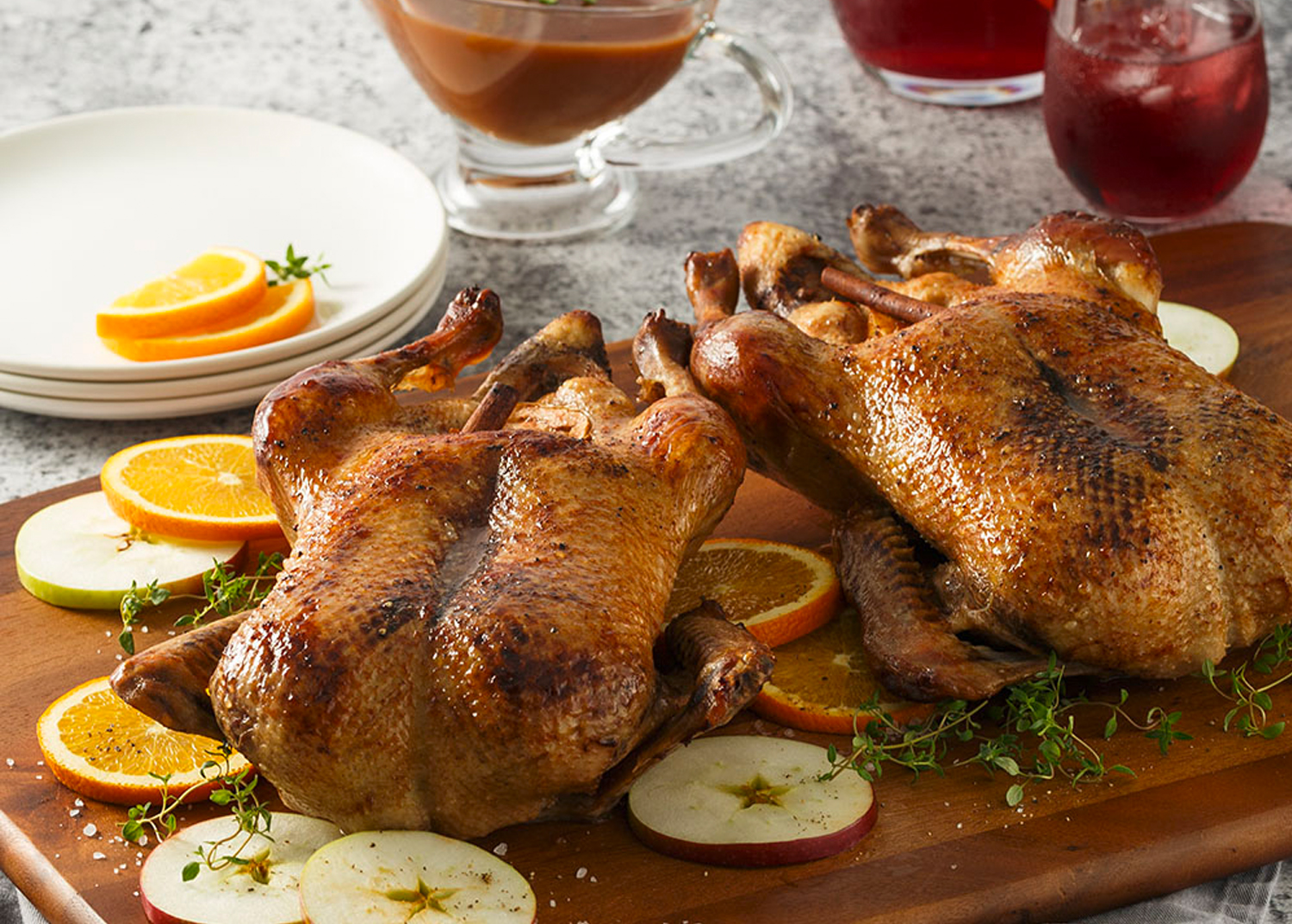 Canards rôtis à la sangria - Canards du Lac Brome