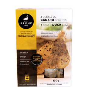 Poutine de confits de canard, sauce fromagée à l’ail et aux fines ...