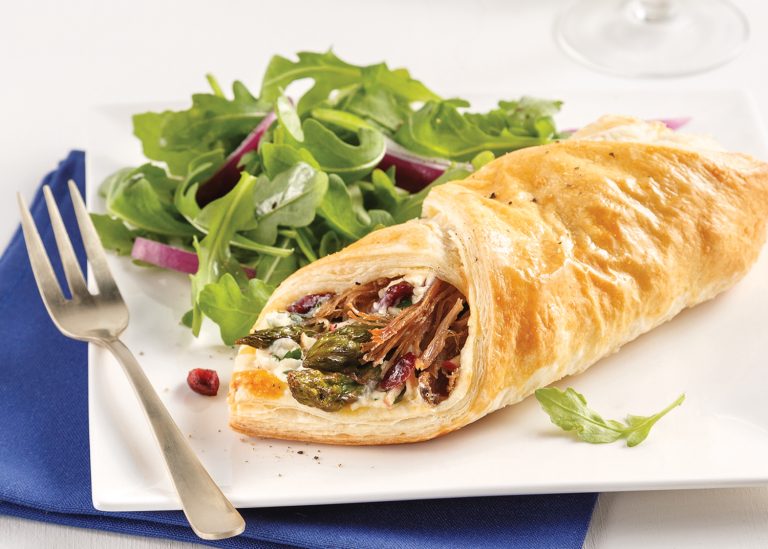 Duck Confit and Asparagus Puff Pastries - Canards du Lac Brome